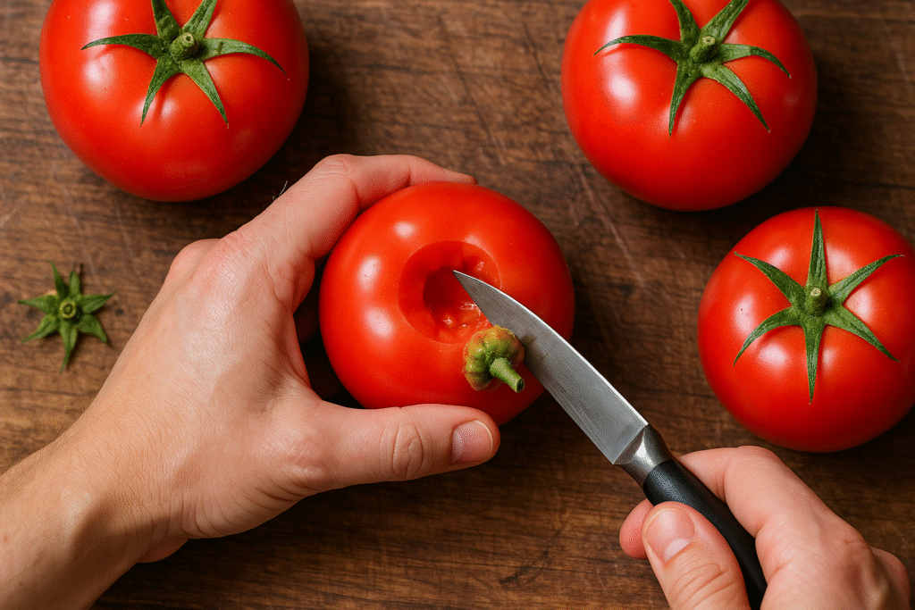 How to Core Tomatoes - Tomato Craze